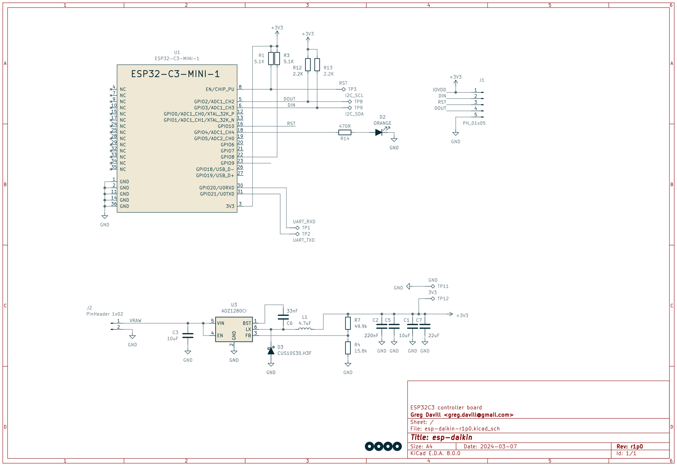 Daikin ESP32 WiFi controller | Greg Davill's Projects